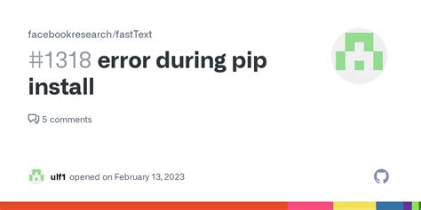 Error During Pip Install · Issue 1318 · Facebookresearchfasttext · Github