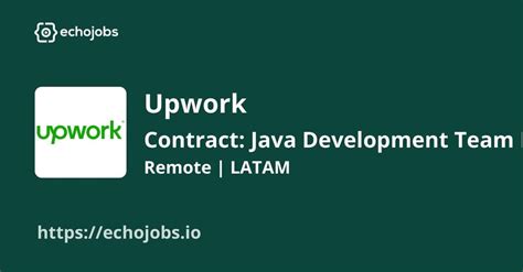 upwork is hiring contract java development team lead manager remote latam [java] r