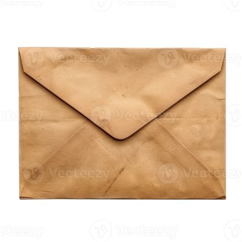 Envelope Front View Full Body Isolate On Transparency Background 51321618 Png