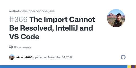 the import cannot be resolved intellij and vs code · issue 366 · redhat developer vscode java