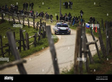 28 Miele Mauro Beltrame Luca Skoda Fabia Rs Rally2 Action During The Croatia Rally 2024 4th