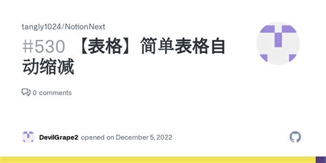 【表格】简单表格自动缩减 · Issue 530 · Tangly1024notionnext · Github