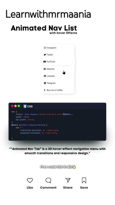 Create Stunning Navigation Bars With Html Css And Javascript Web Design Tips Navbaranimation