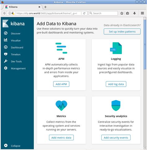 Centos 7 Elastic Stack 6 Install Kibana Server World
