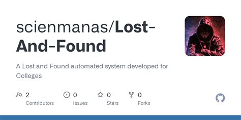 Github Scienmanas Lost And Found A Lost And Found Automated System Developed For Colleges