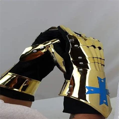 Gauntlets Brass Plated Yellow Gold Finish Medieval Armour At ₹ 2500