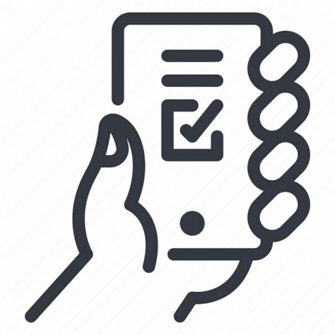 Survey Questionnaire Checklist Exam Choice Mobile Hand Icon Download On Iconfinder