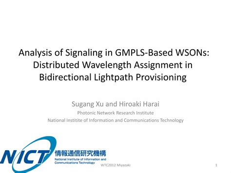 Pdf Framework For Gmpls And Pce Control Of Wavelength Switched