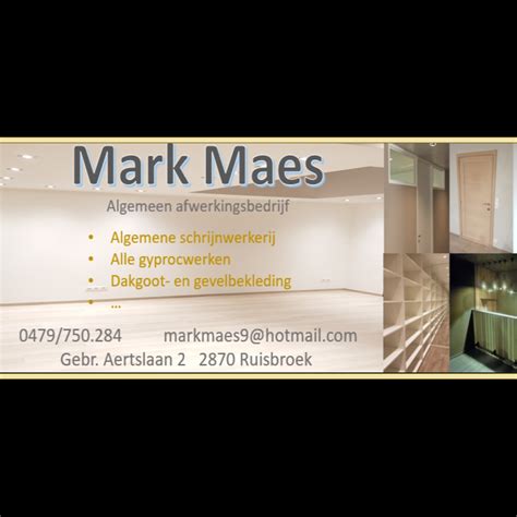 Mark Maes Algemeen Mark Maes Algemeen Afwerkingsbedrijf