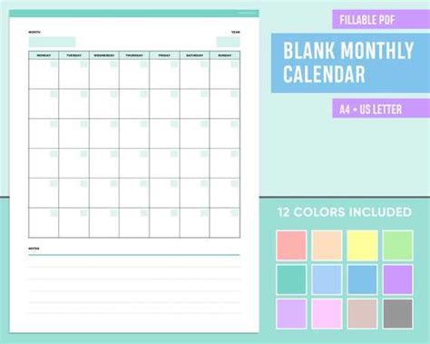 Customizable Writable Calendar Template For Easy Planning