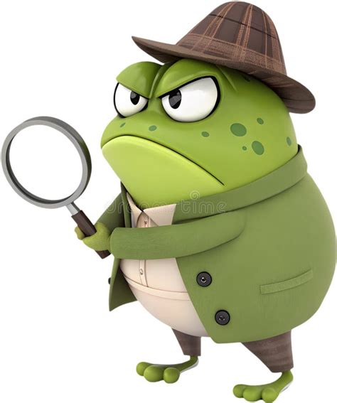 Kawaii Frog Cartoon Character With Cute Vibrant Features And Joyful Expressions Stock