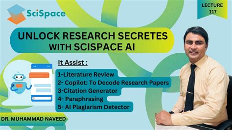 Scispace Best Ai Tool For Literature Review Paraphrasing And Ai Detections Lec 117 Dr