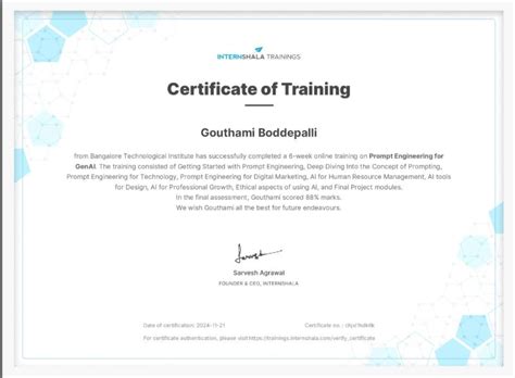 Gouthami Boddepalli On Linkedin Internshala Internshalatrainings Genai Prompt