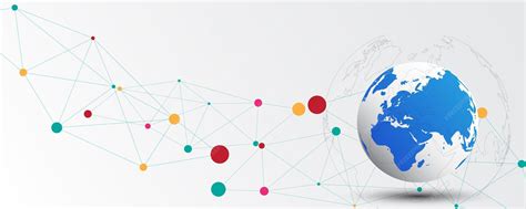 Premium Vector Global Network Connection Global Technology World Map Abstract Technology