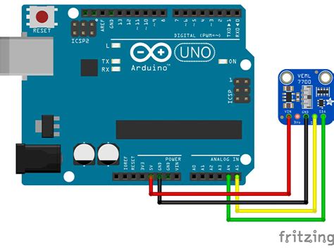 Цифровой датчик освещённости Veml7700 и Arduino Uno Схема подключения и пример кода блог