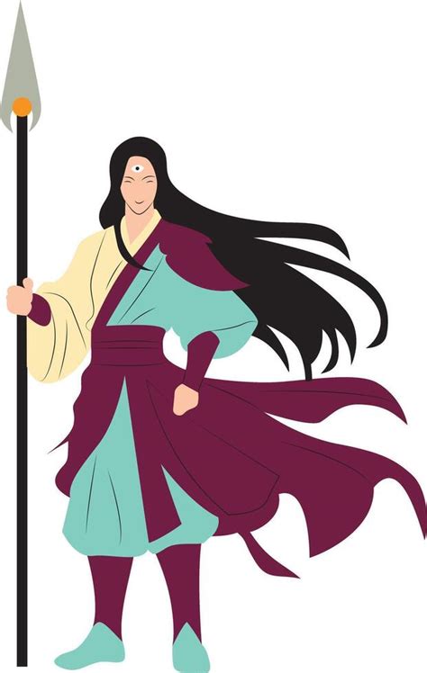 Erlang Shen Hand Drawn 54602700 Vector Art At Vecteezy