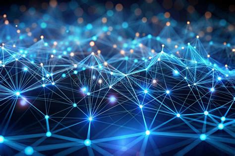 Data Technology Background Abstract Background Connecting Dots And Lines On Dark Background