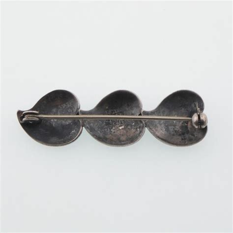 Niels Erik From Leaf Design Modernist Brooch Pin In 9… Gem