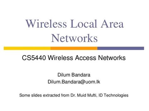 Wireless Local Area Networks