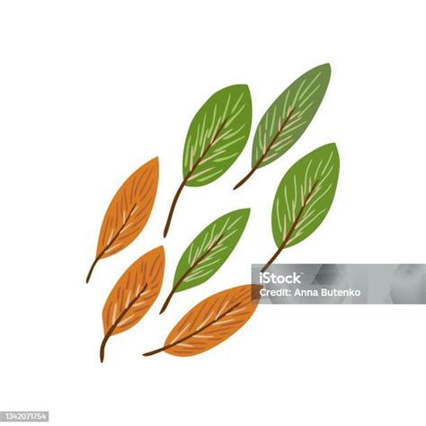 나뭇잎과 따뜻한 색상의 가을 요소 가을 카드 포스터 로고 인쇄 등을 위한 벡터 디자인 가을 단풍에 대한 스톡 벡터 아트 및 기타 이미지 Istock