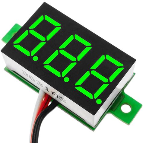 LCD 3 Digit Display In Green And With 0 100VDC Voltmeter Cablematic