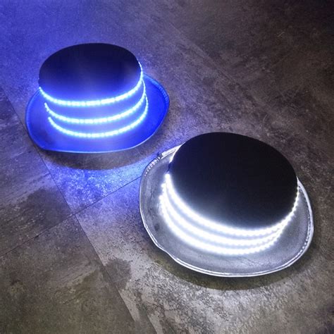 00068 Led 바 빛나는 재즈 모자 무대 마술 쇼 소품 색상 흰색 깜박임