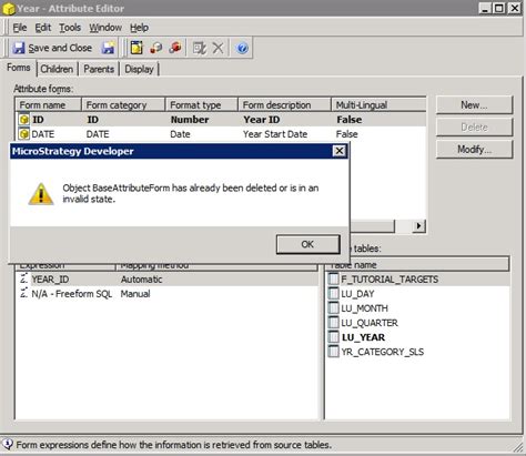 Let S Do MicroStrategy Throwing Error Object BaseAttributeForm Has Already Been Deleted Or Is