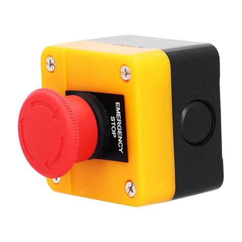 Emergency Stop Button 10A Waterproof 1NO 1NC Red Mushroom Elevator Emergency Push Button Switch