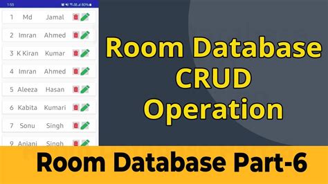 room database crud room database android tutorial room database