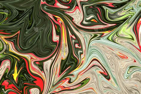 用灰红绿黄白等图形色彩艺术形式将抽象图案液化数字背景与液化流