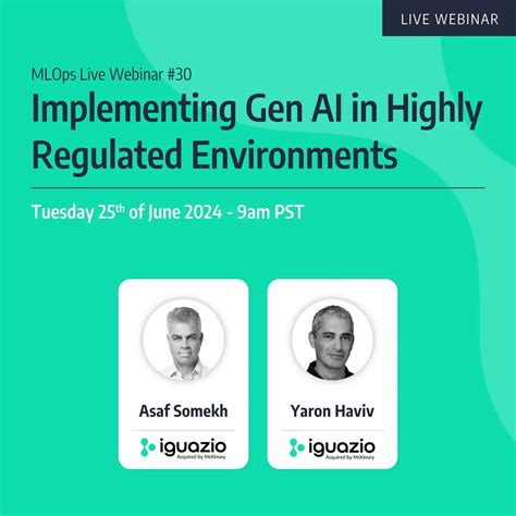 iguazio acquired by mckinsey on linkedin mlopslive genai mlopslive genai generativeai