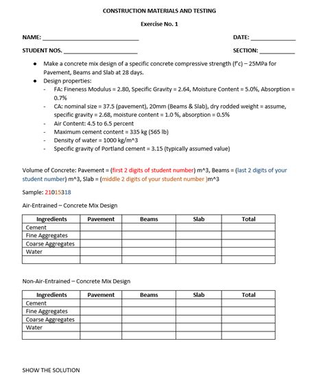 Solved Exercise No 1 NAME DATE Babe NOS SECTION Chegg Com