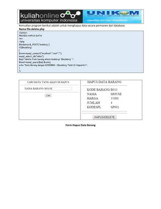 Program Hapus Data Barang PDF