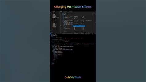 Charging Animation Effects Using By Html Css Code Codewithsadik Coding Shorts Html Css