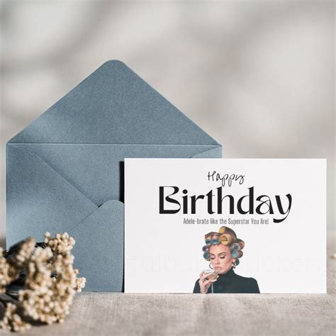 Adele Printable Birthday Card Daydreamers Birthday Card Adele Birthday Card Printable
