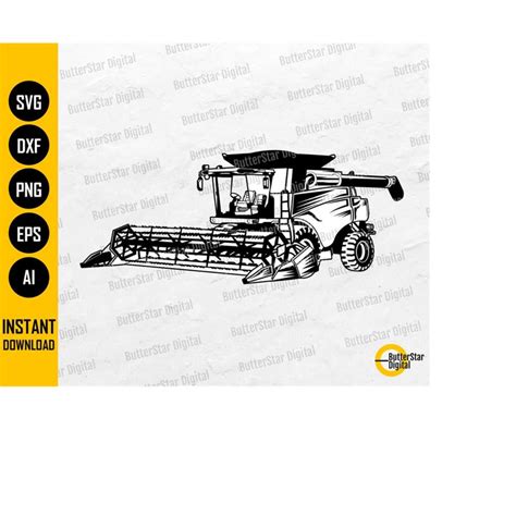 Combine Harvester Svg Combine Svg Wheat Harvester Svg Inspire Uplift