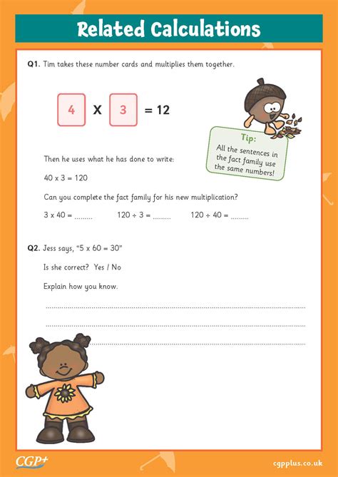 Multiplication And Division — Related Calculations Year 3 Cgp Plus