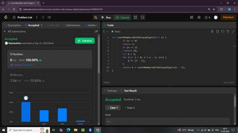 Day 51 Of 100daysofcode Challenge Counting Unique Digits