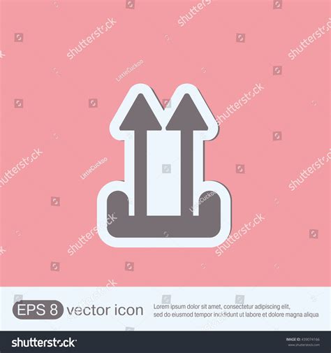 Fragile Symbol Arrow Logistic Icon Stock Vector Royalty Free