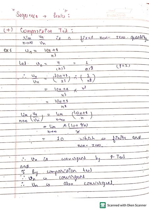 SOLUTION Tests For Series And Sequence Studypool