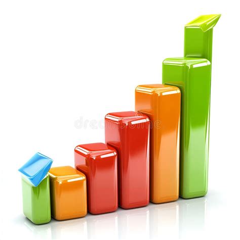 Colorful Bar Graph Shows Upward Trend Stock Illustration Illustration