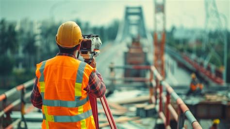 Premium Photo Engineering Progress Civil Engineer And Theodolite