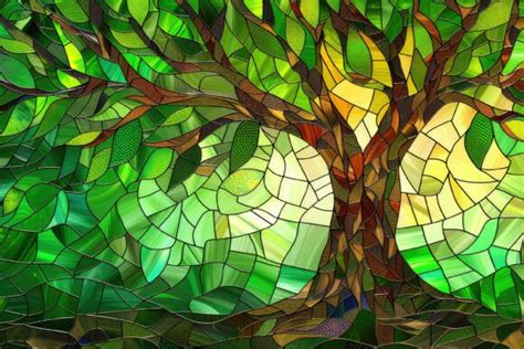 1 Stained Glass Tree Artwork Designs And Graphics