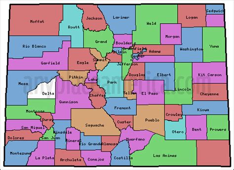 Colorado Map With Counties