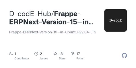github d code hub frappe erpnext version 15 in ubuntu 22 04 lts