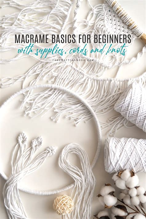Macrame Basics For Beginners With Supplies Cords And Knots The