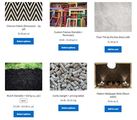 Measurement Price Calculator WooCommerce