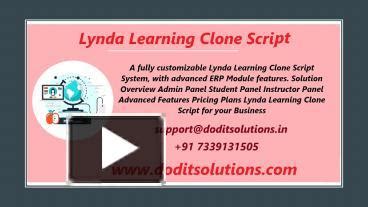 PPT Readymade Lynda Learning Clone Script DOD PowerPoint