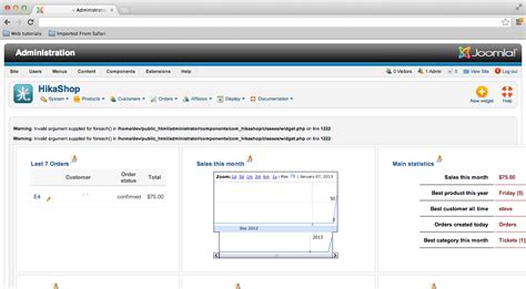 Hikashop Error When Running Report In V20 Hikashop