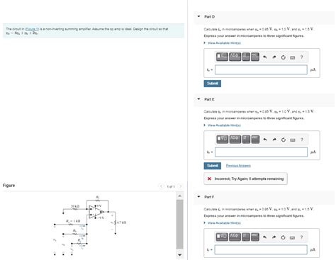 Part DThe Circuit In Figure Is A Non Inverting Chegg
